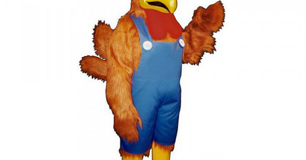 Rhode Island Red with Overalls Mascot Costume #622A-Z