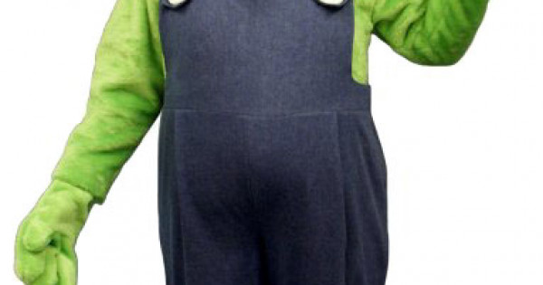 Frog Legs with Hat and Overalls Mascot Costume 1417A-Z