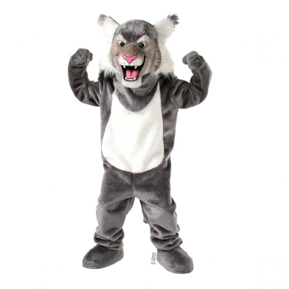 Grey Wildcat Mascot Costume 507