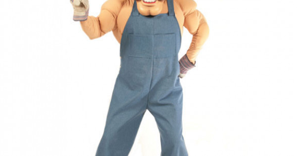 Coal Miner Mascot Costume 630